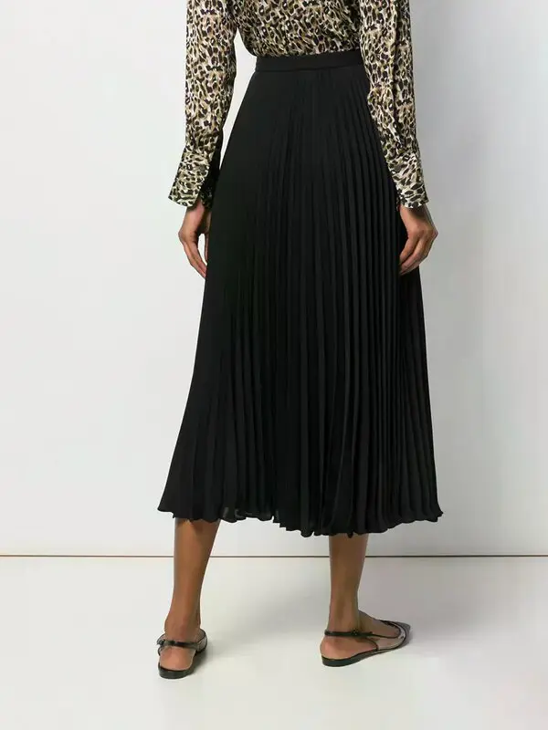 Valentino Garavani Pleated Midi Skirt - Black