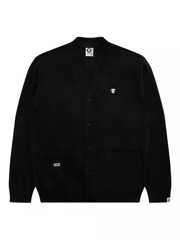 AAPE BY *A BATHING APE Ape Head Patch-pocket Cardigan - Black