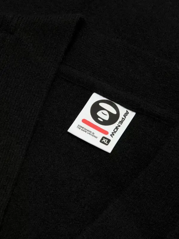AAPE BY *A BATHING APE Ape Head Patch-pocket Cardigan - Black