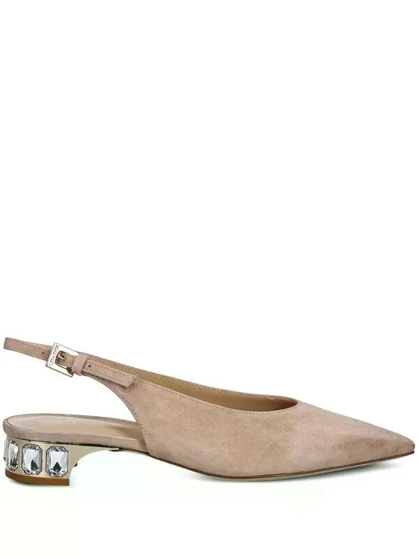 BALDININI Embellished Slingback Flat Pumps