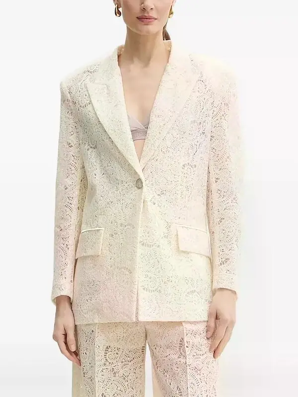 SIMONA CORSELLINI Lace-insert Blazer