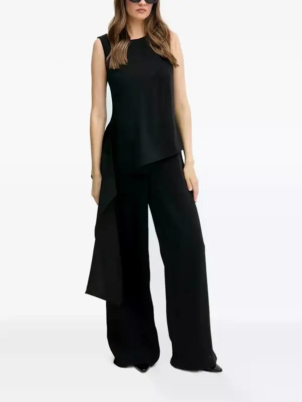 SANDRO FERRONE Asymmetric Draped Jumpsuit - Black