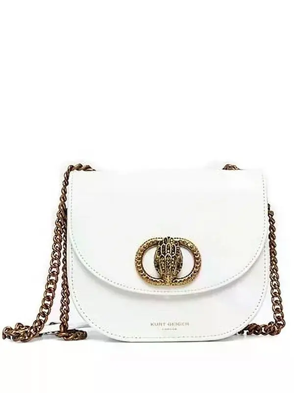 Kurt Geiger Logo-plaque Chain Shoulder Bag - White