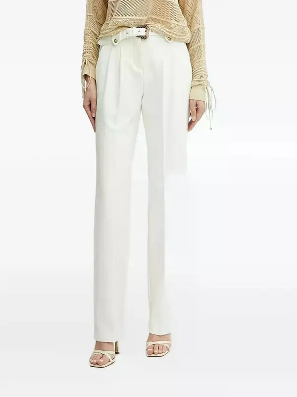 Versace Belted Pleated Trousers