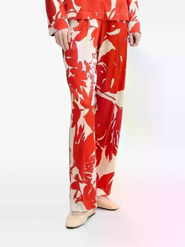 Marc O'polo Floral-print Trousers - Red