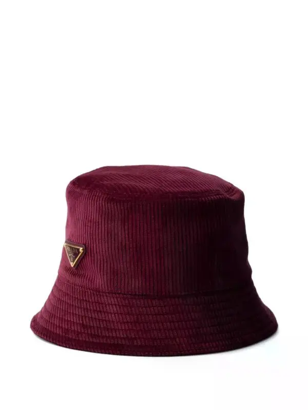 Prada Corduroy Bucket Hat - Red