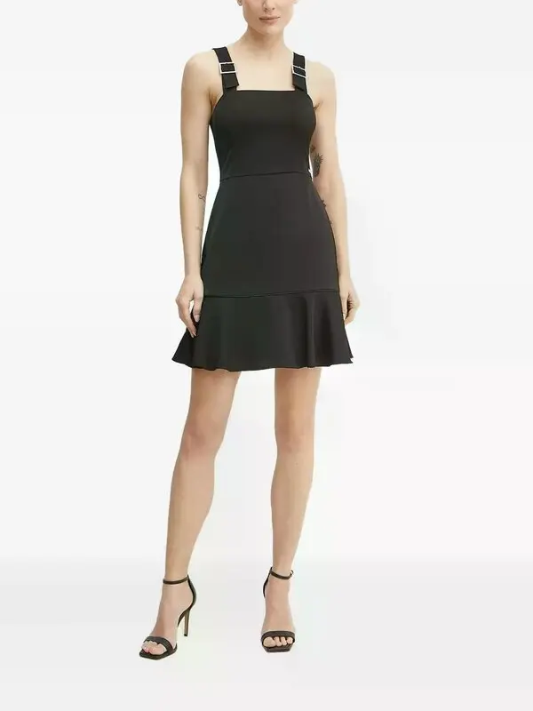 Armani Exchange Buckle-strap Flared Mini Dress
