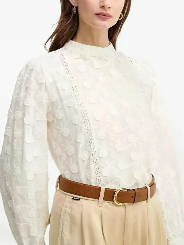 HOSS INTROPIA Embroidered Lace-insert Blouse