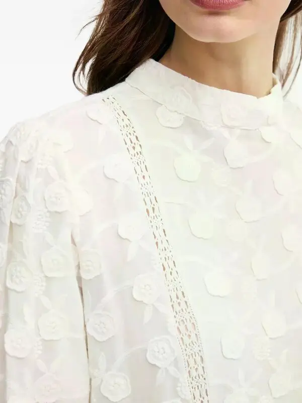 HOSS INTROPIA Embroidered Lace-insert Blouse