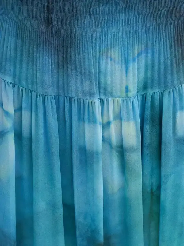 SANDRO FERRONE Pleated Tiered Midi Skirt