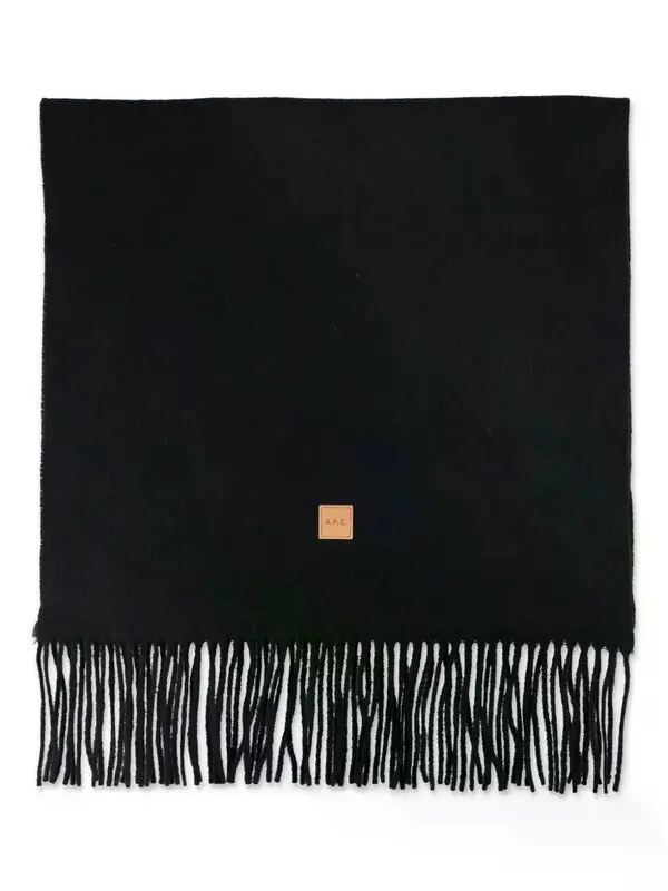 A.p.c. Fringed Wool Scarf - Black