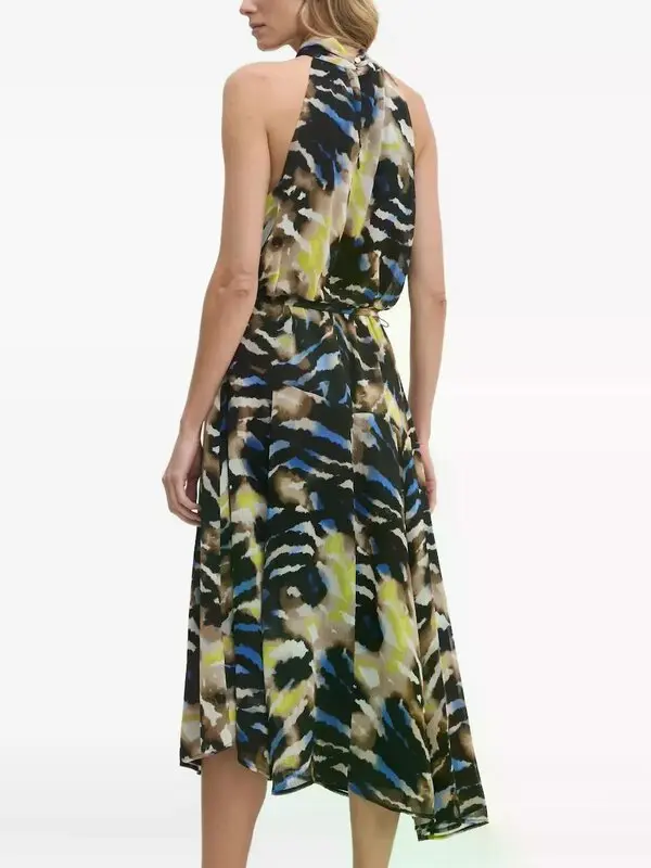Dkny High-neck Abstract-print Dress