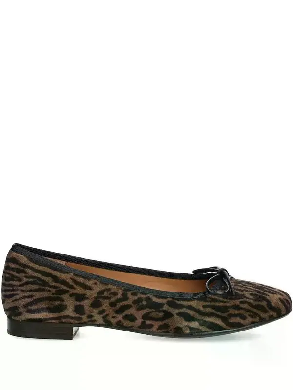 BILLI BI Leopard-print Bow Ballet Flats