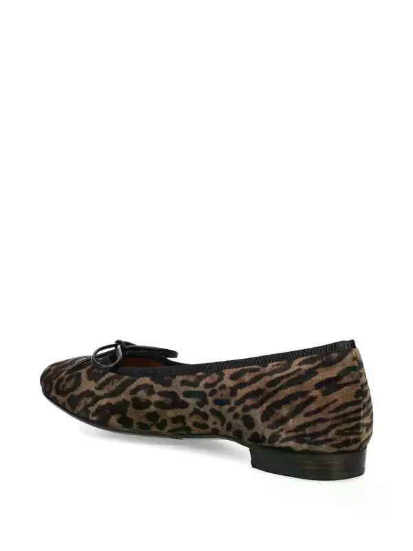 BILLI BI Leopard-print Bow Ballet Flats