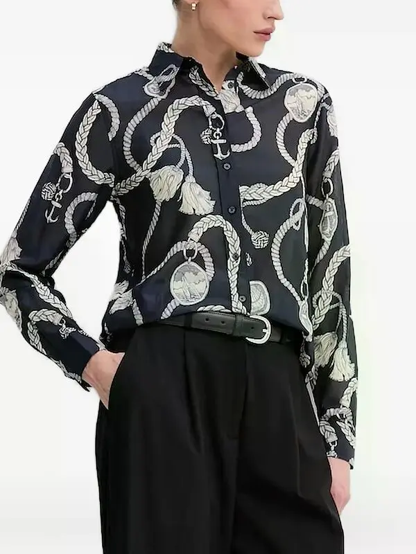 Gant Rope-print Long-sleeve Shirt