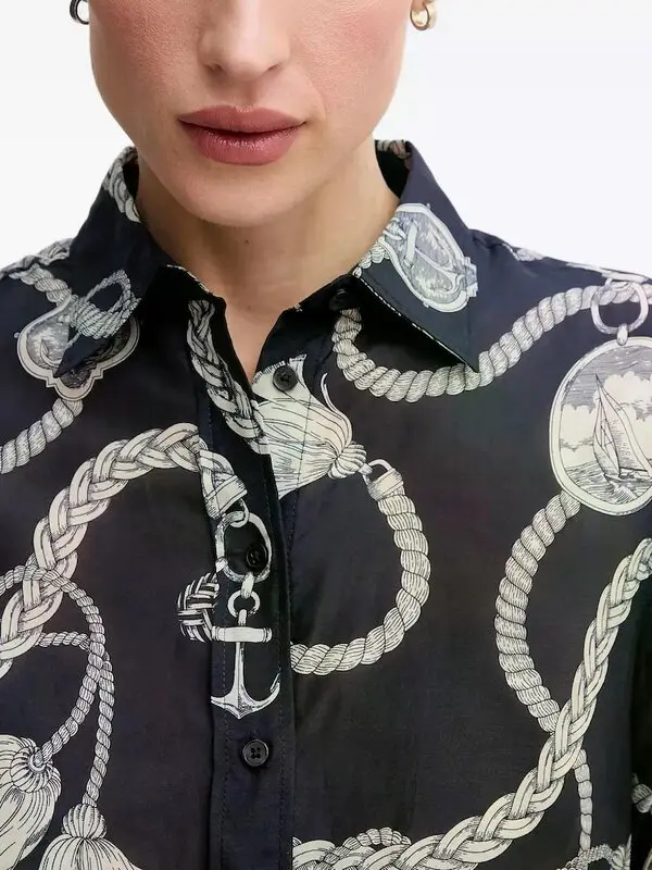 Gant Rope-print Long-sleeve Shirt