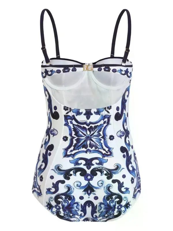 Dolce & Gabbana Majolica Print Swimsuit