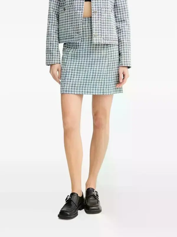 Paul Smith Houndstooth Belted Mini Skirt