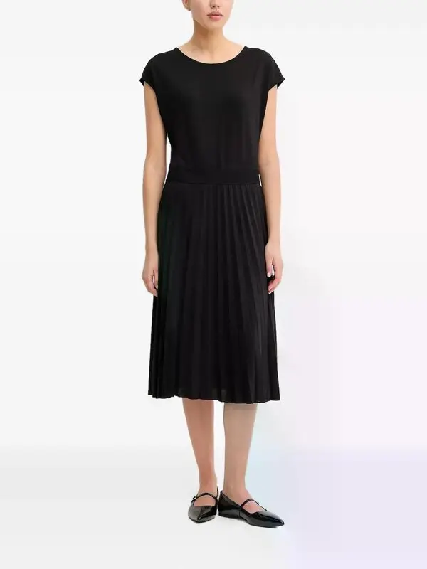 Marc O'polo Pleated Cap-sleeve Midi Dress
