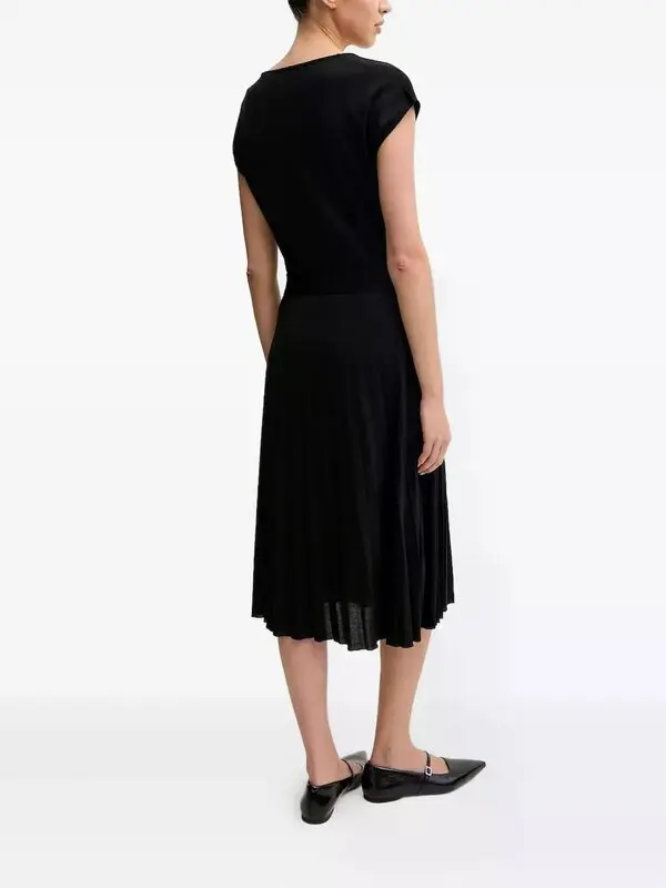 Marc O'polo Pleated Cap-sleeve Midi Dress