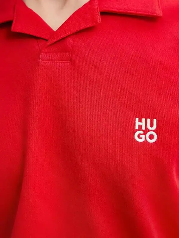 Hugo Point-collar Panelled Polo Shirt