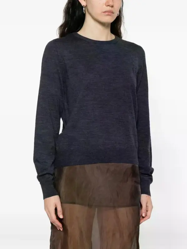 MAISON MARGIELA Round-neck Wool Sweater - Blue