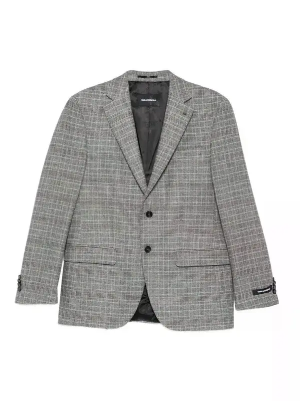 Karl Lagerfeld Checked Two-button Jacket - Grey