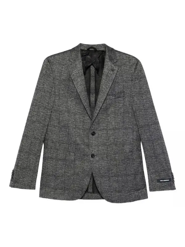 Karl Lagerfeld Textured Two-button Jacket - Grey
