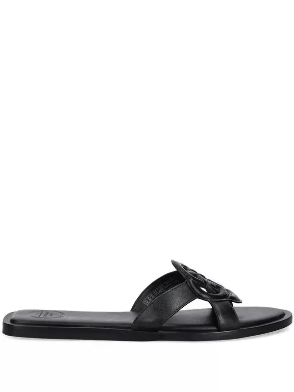 Gant Leather Logo-embossed Flat Sandals