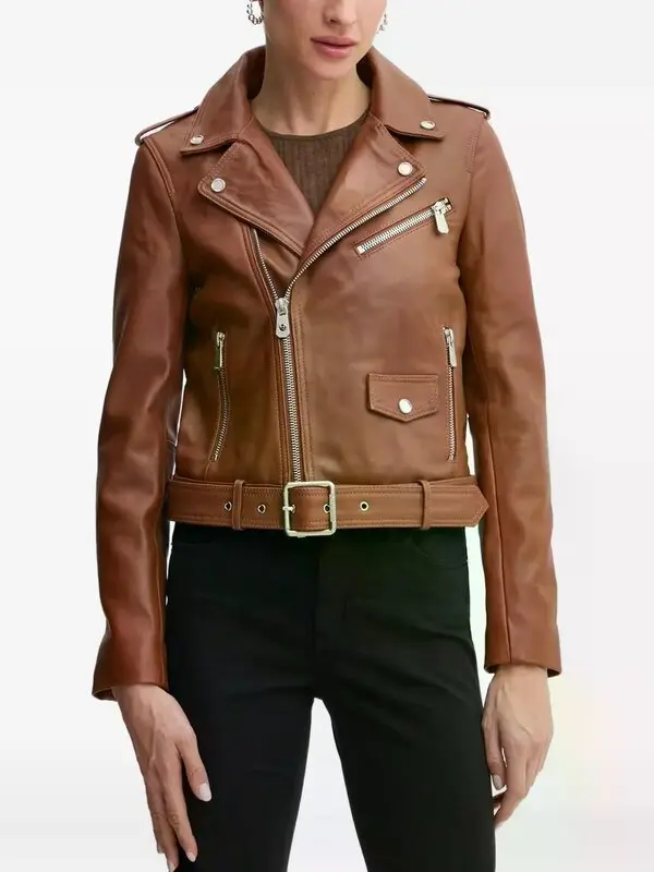 Pinko Leather Biker Jacket