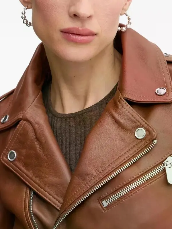 Pinko Leather Biker Jacket