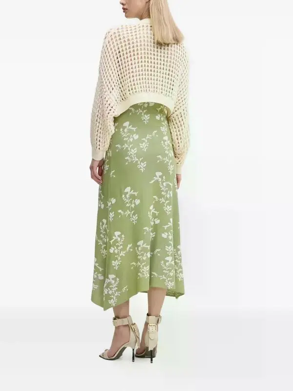 Desigual Floral-print Open-back Midi Dress
