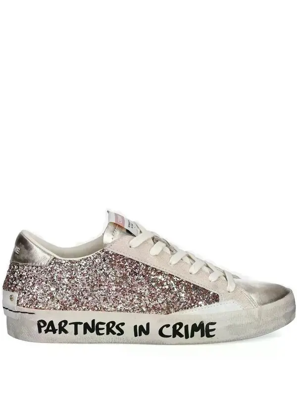 CRIME LONDON Glitter Detail Sneakers - Pink