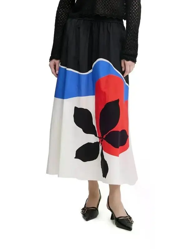 Desigual Abstract-print Midi Skirt