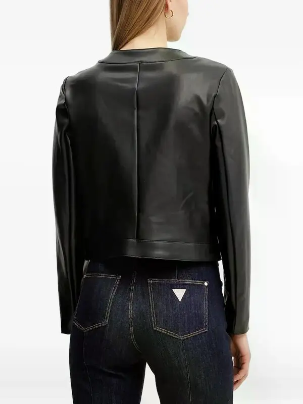 Guess Faux Leather Cropped Jacket