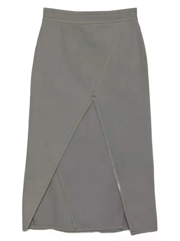 IRO PARIS Judes Slit-front Cotton Midi Skirt