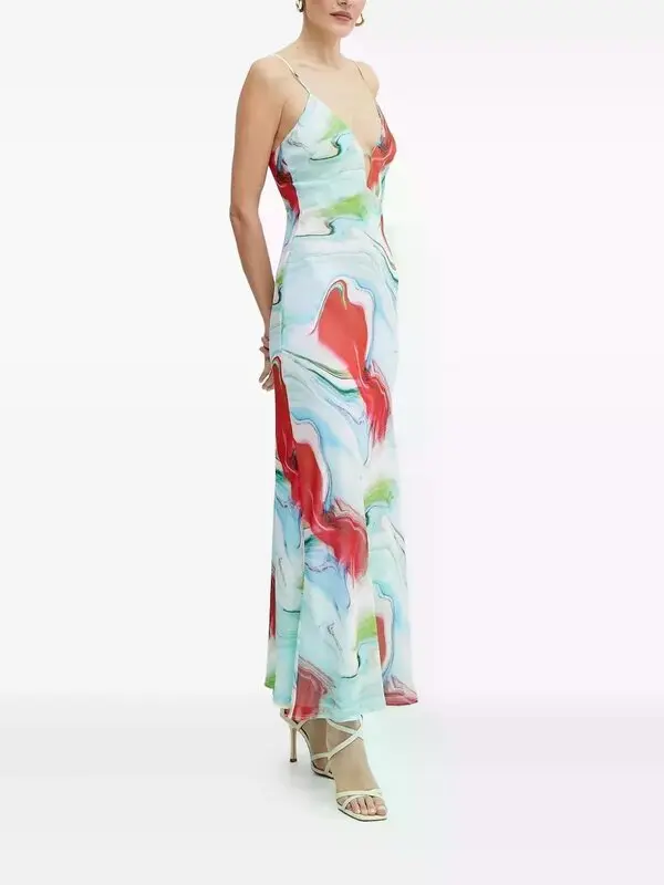 Bardot Graphic-print Slip Maxi Dress