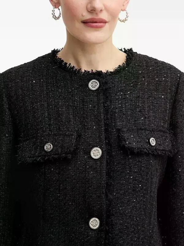 Guess Sequin-embellished Tweed Jacket