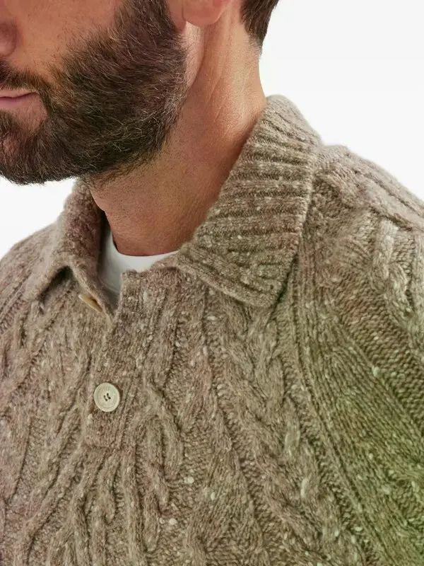 Brunello Cucinelli Cable-knit Polo Sweater