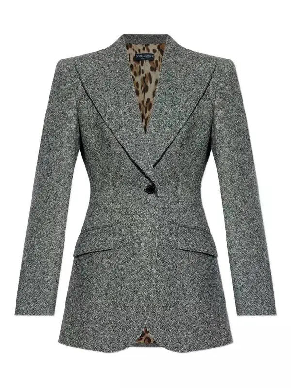 Dolce & Gabbana Single-button Tweed Jacket