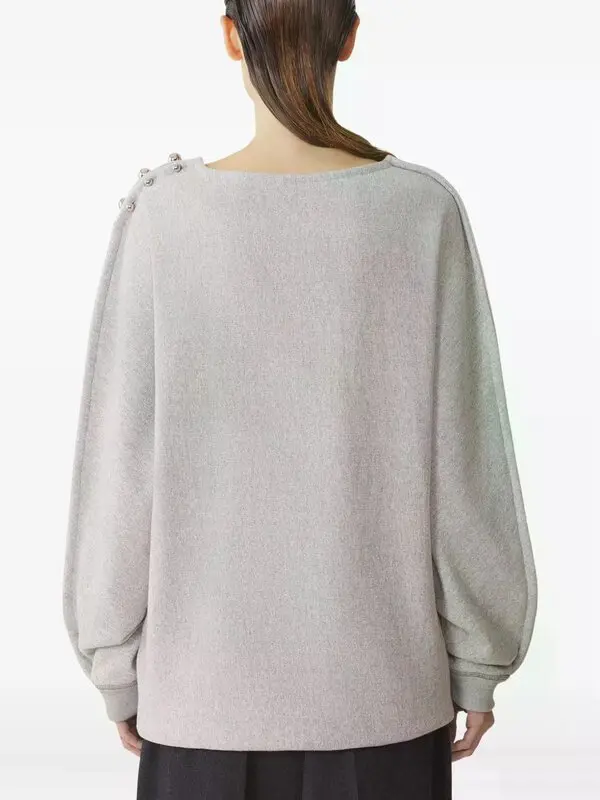 LANVIN Button Detailed Boat-neck Sweater