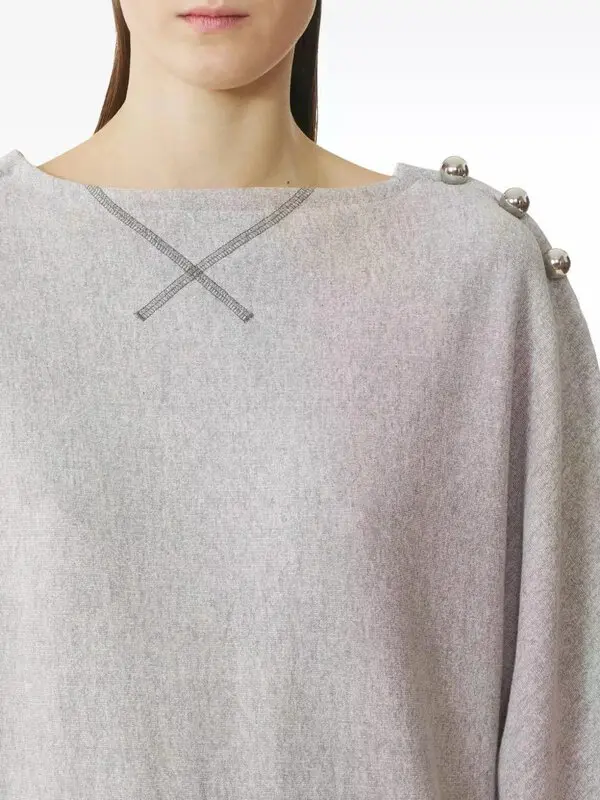 LANVIN Button Detailed Boat-neck Sweater