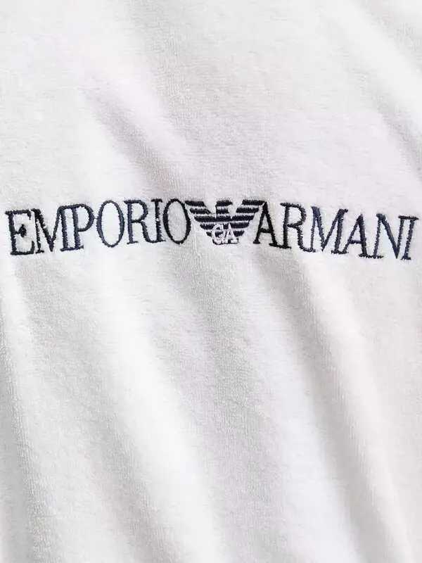 Emporio Armani Embroidered-logo Robe