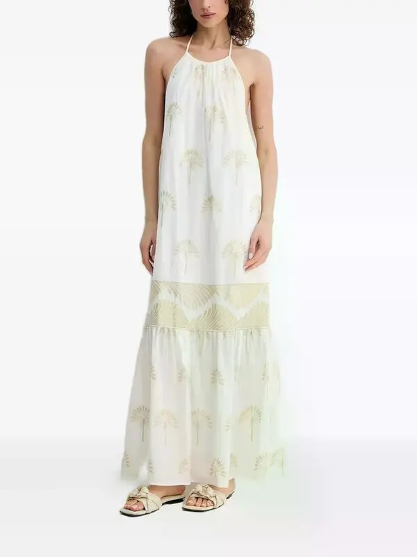 SIMONA CORSELLINI Halter-neck Maxi Dress - White