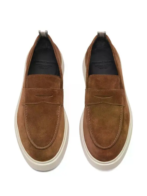 Officine Creative Penny-strap Suede Loafers