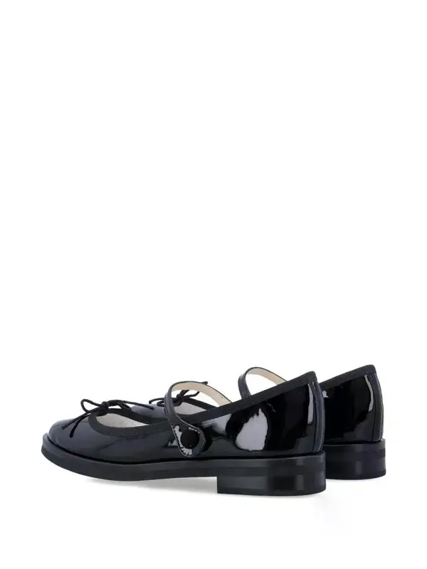 Repetto Patent-leather Ballet Flats With Bow - Blue