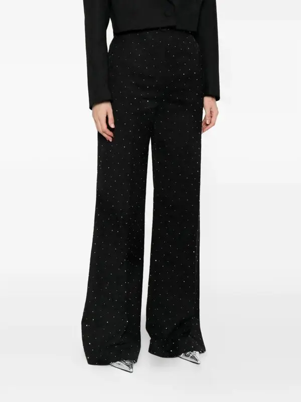 NISSA Embellished Wide-leg Trousers