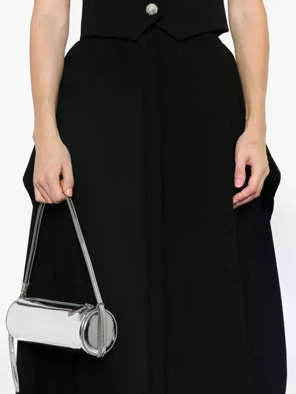 NISSA Pleated Asymmetric Midi Skirt