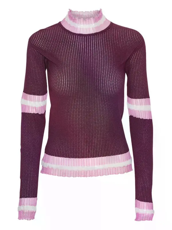 Henrik Vibskov Ruffled-trim Perforated Jumper