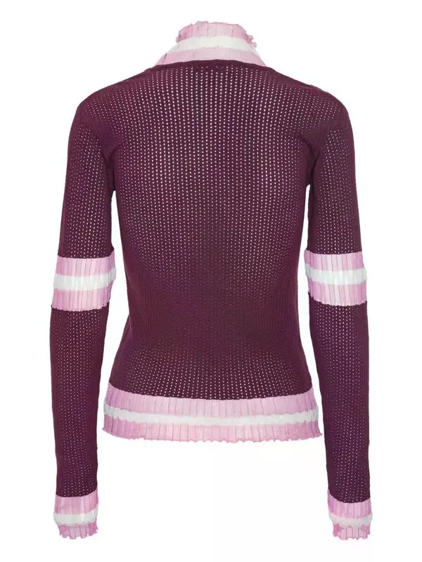 Henrik Vibskov Ruffled-trim Perforated Jumper